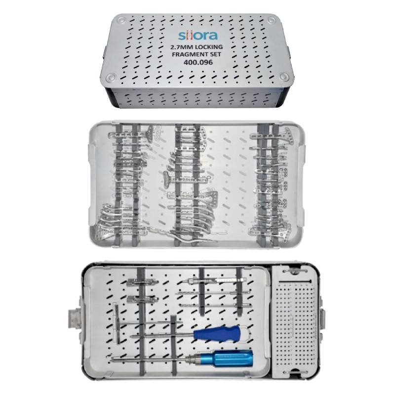 2.7mm Locking Small Fragment Set with titanium implants & S.S